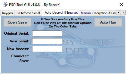 PSO Tool GUI ~ By RazorX | SegaXtreme