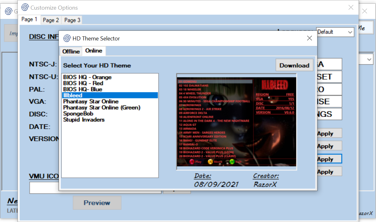 [Release] GDMenu Theme Manager | SegaXtreme